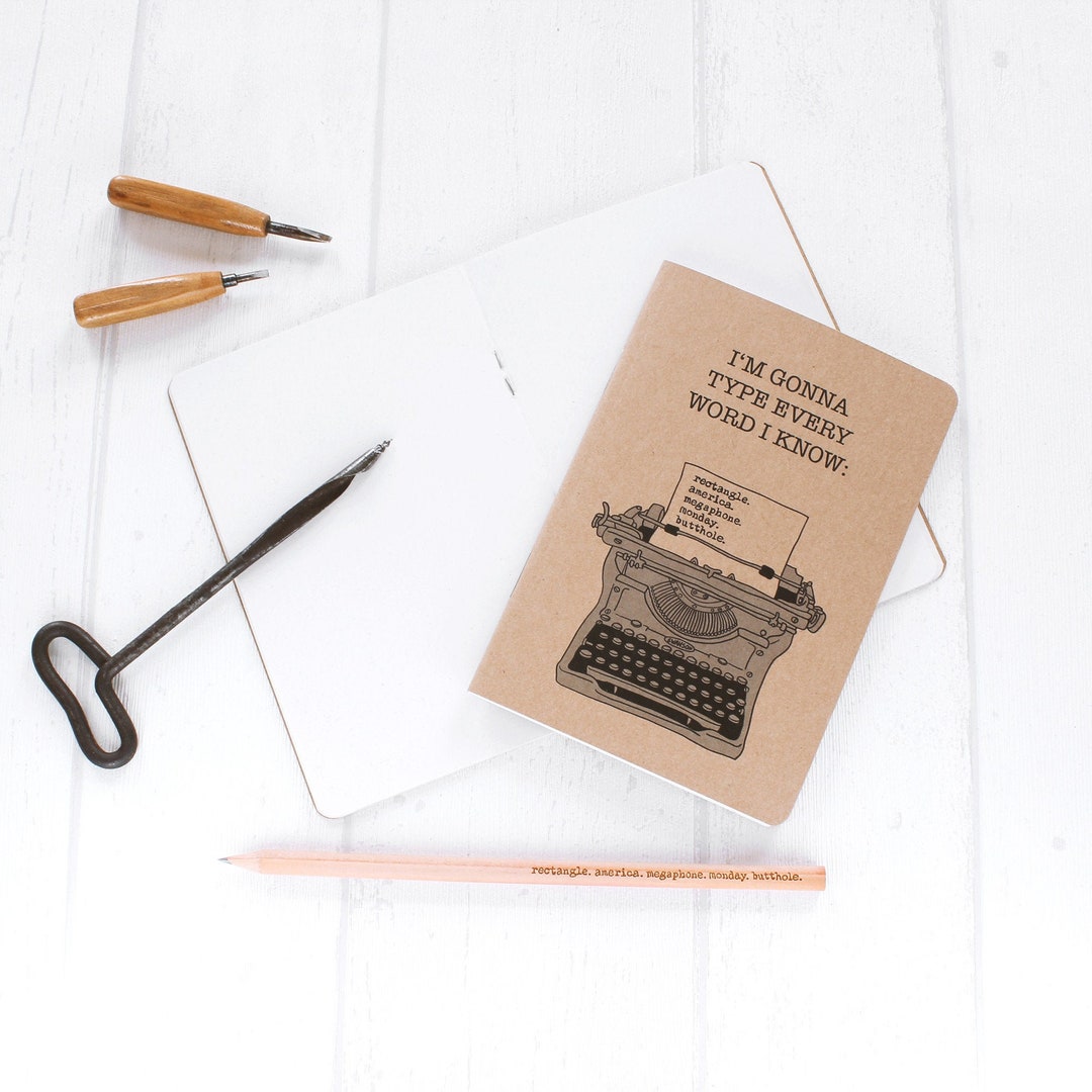 Small Notebook Ron Swanson Typewriter - Etsy