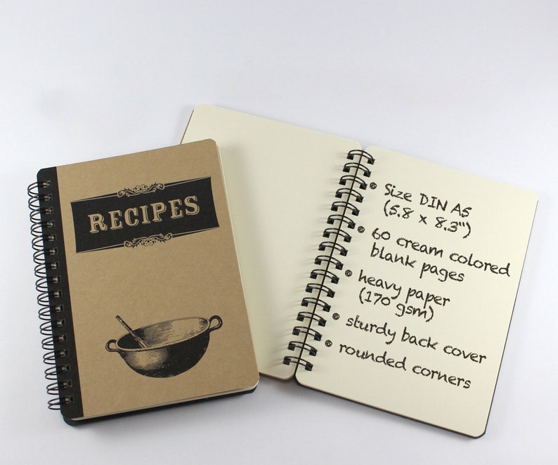 Recipe Book Large Spiral Bound Notebook Recipes Etsy recipe-book-large-spiral-bound-notebook-recipes-etsy