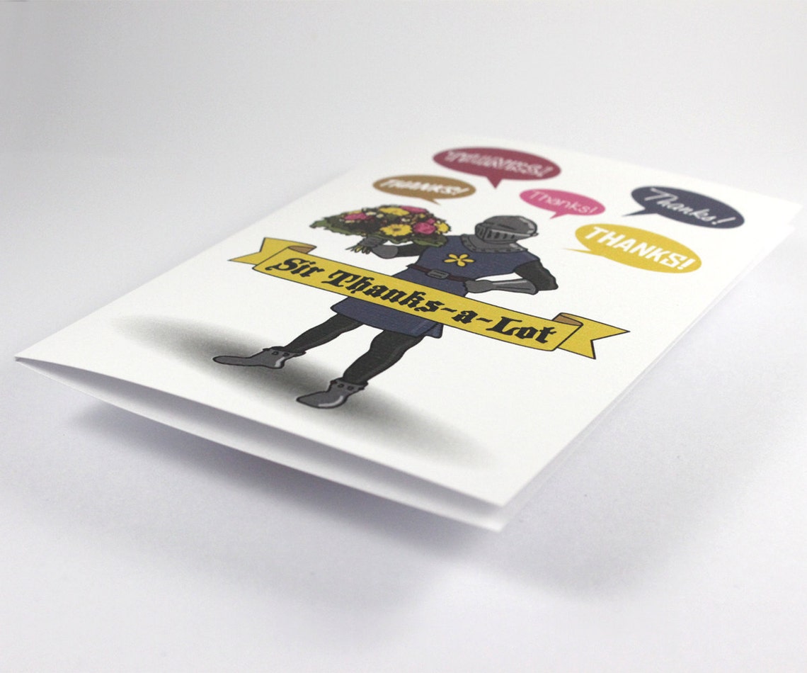 Thank You Card "sir Thanks-a-lot" Funny Thank You Card, Appreciation ...