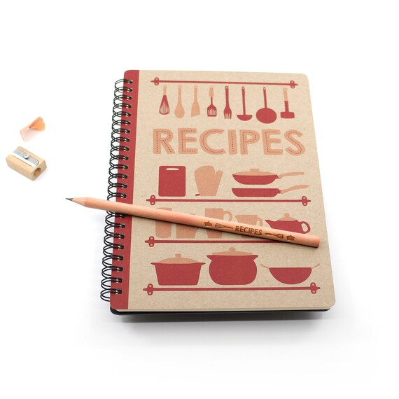 Recipe Book Large Spiral Bound Notebook Recipes | Etsy