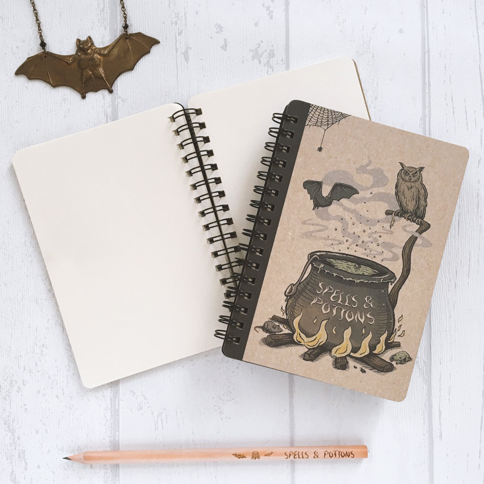 Spell Book Journal, Spiral Notebook spells & Potions - Etsy