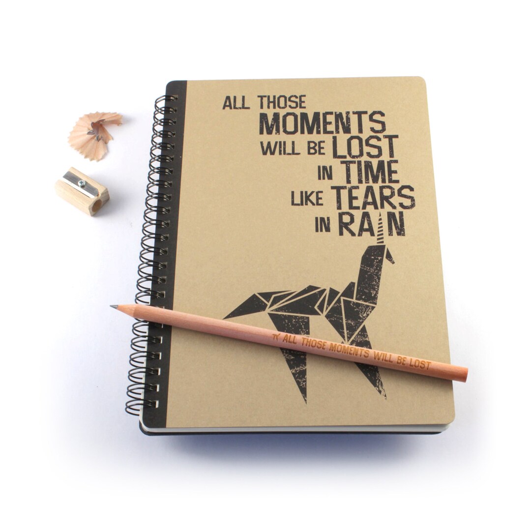 Large Notebook "all Those Moments Will Be Lost in Time Like Tears in ...