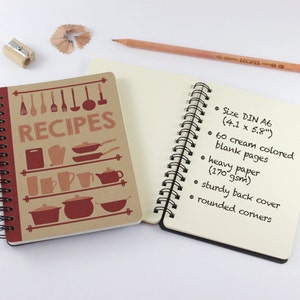 Recipe Book Small Spiral Notebook recipes - Etsy