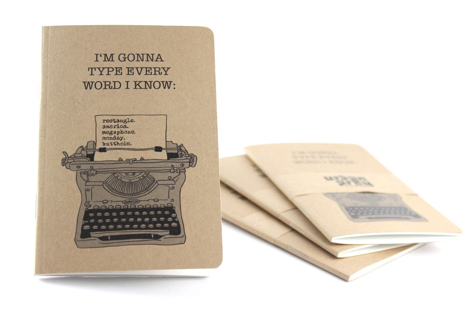 Small Notebook Ron Swanson Typewriter - Etsy