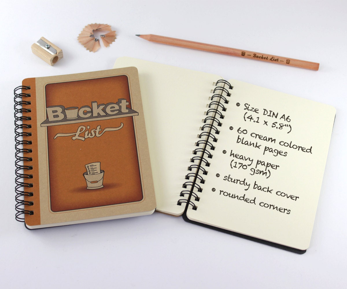 Small Spiral Notebook bucket List Spiral Journal - Etsy