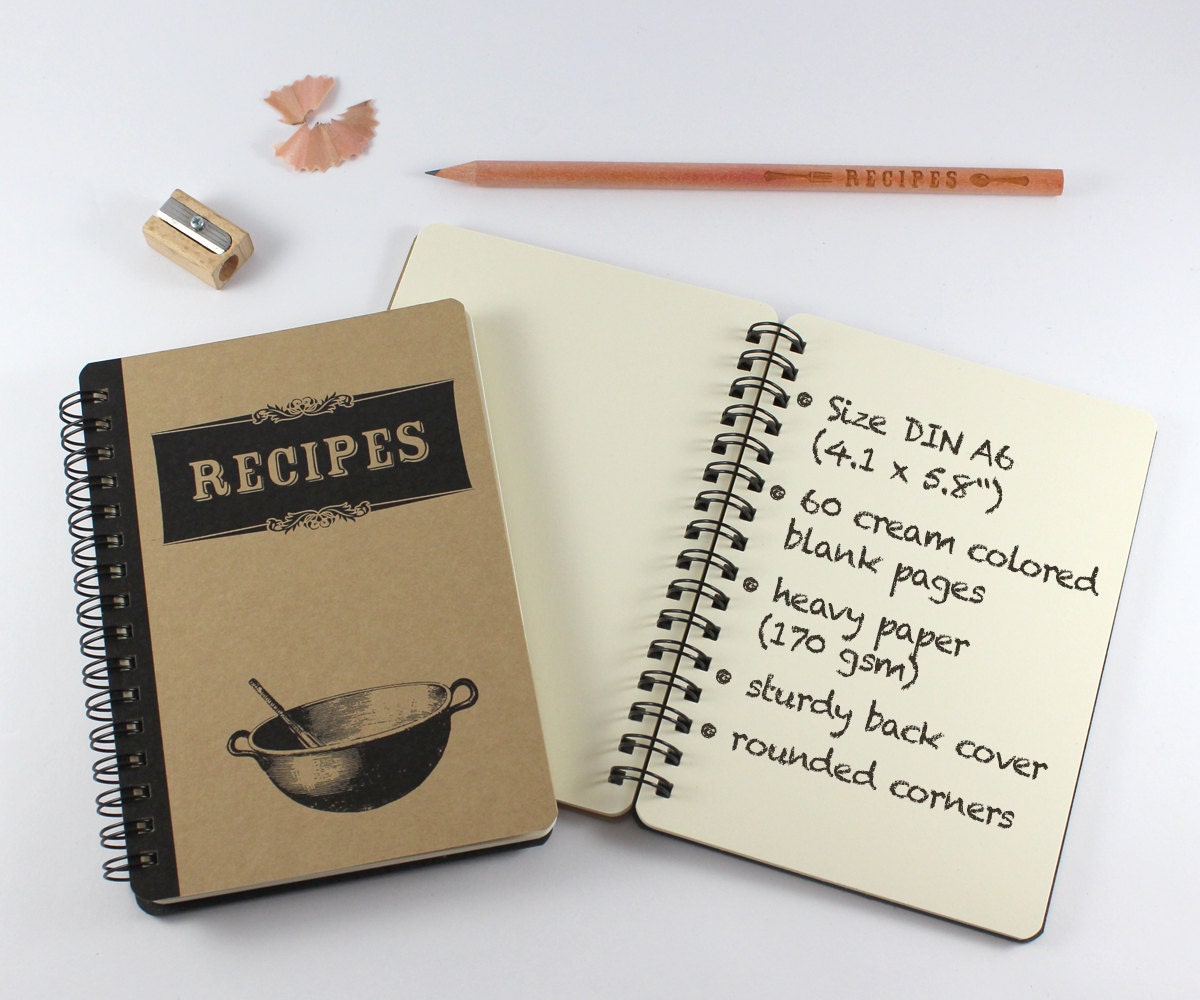 Recipe Book Small Spiral Notebook recipes - Etsy