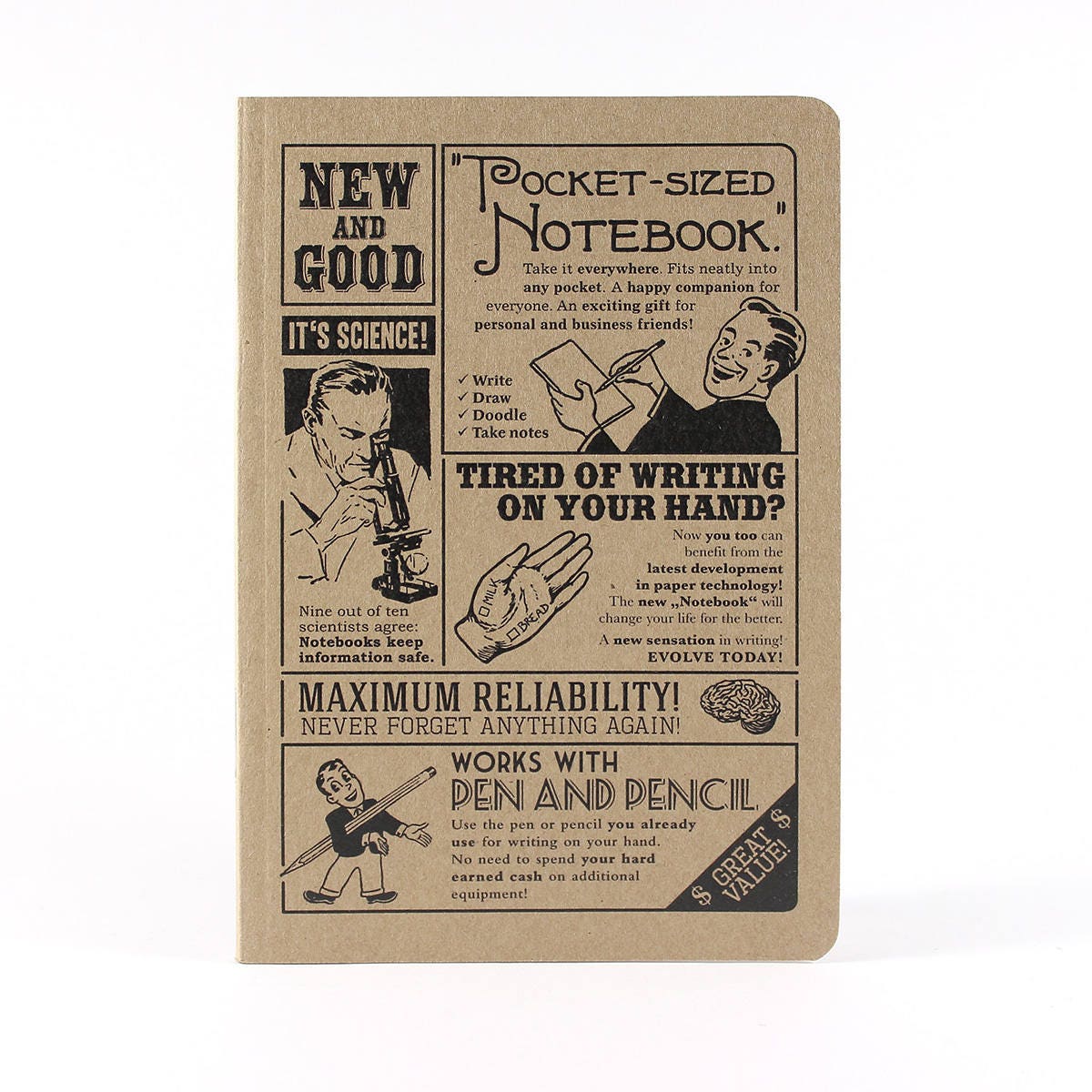 Retro Notebook "new and Good", Inspired by Vintage Ads - Etsy