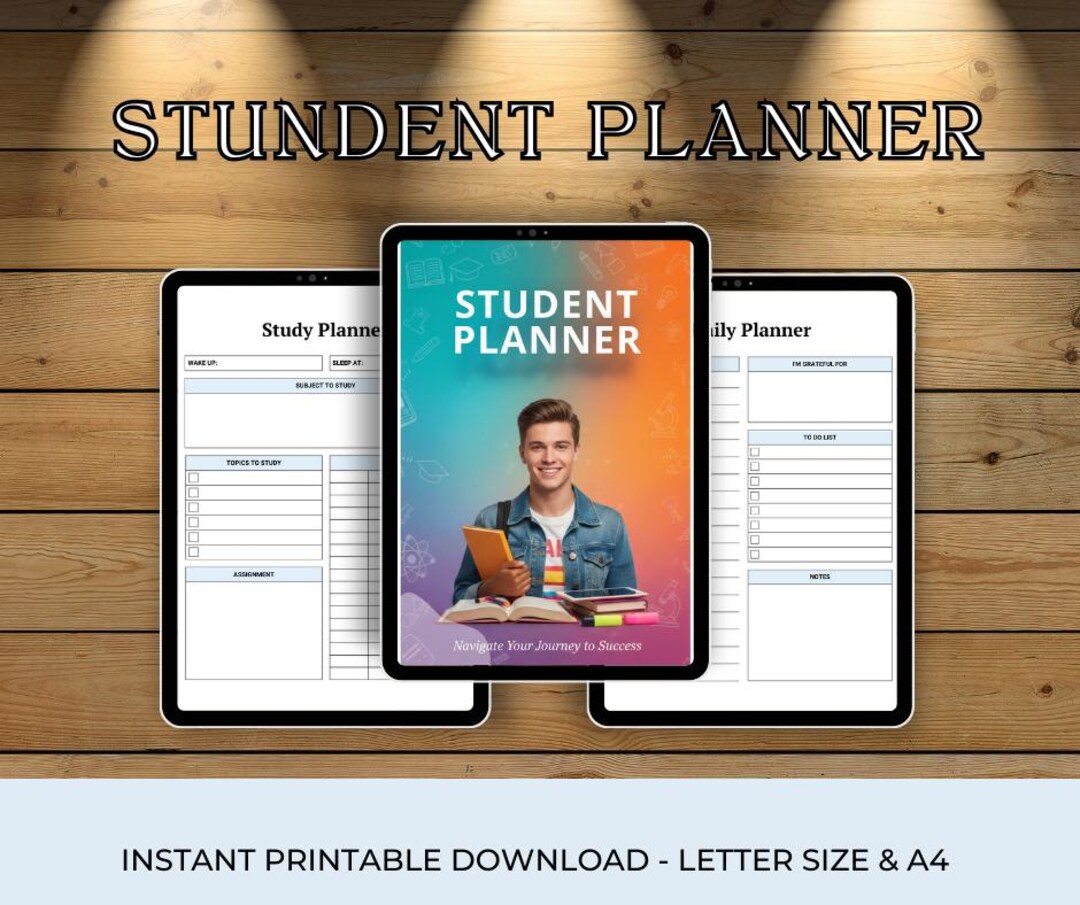 Student 2026 Academic Planner PDF | Printable Study & Assignment ...