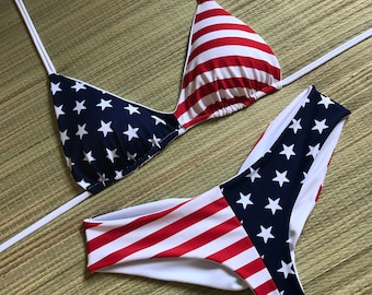 American flag bikini | Etsy