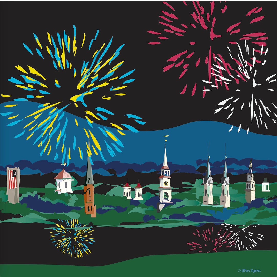 Frederick, MD Spires and Skyline on 4th of July. Summer Night. - Etsy