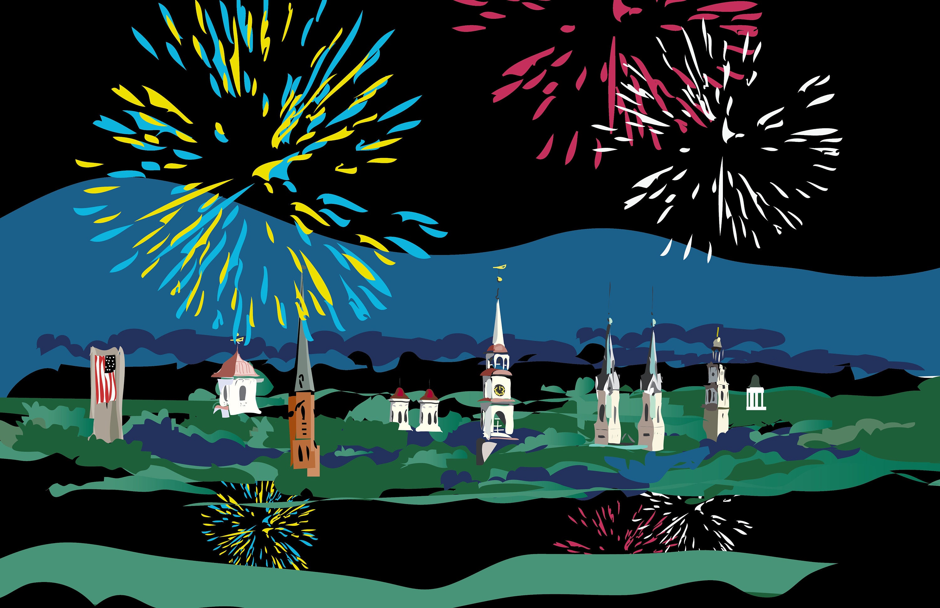 Frederick, MD Spires on 4th of July - Etsy