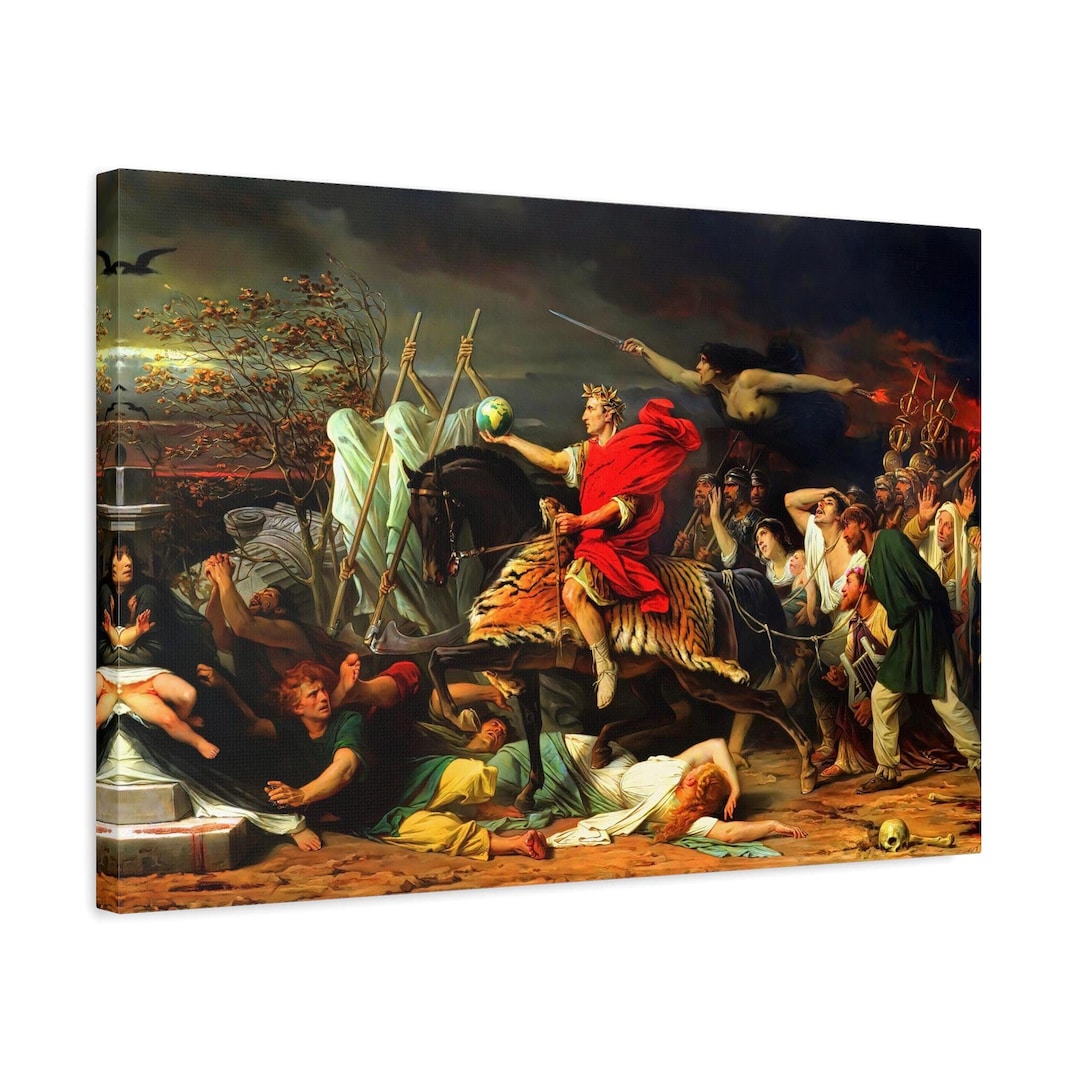 Roman History Wall Art - Julius Caesar Crossing the Rubicon Painting ...
