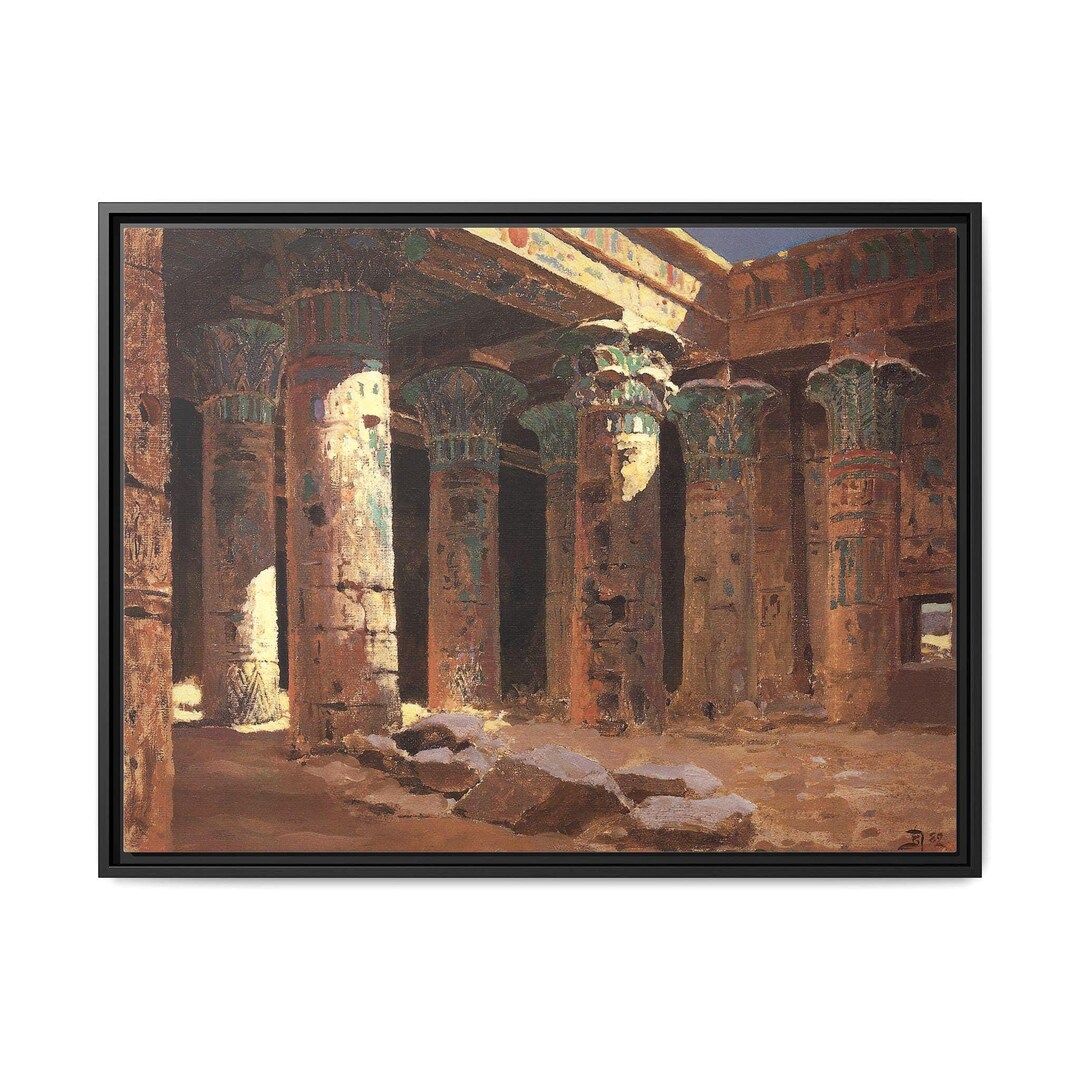 Temple of Isis on Philae Island (1882) - Ancient Egypt Painting ...