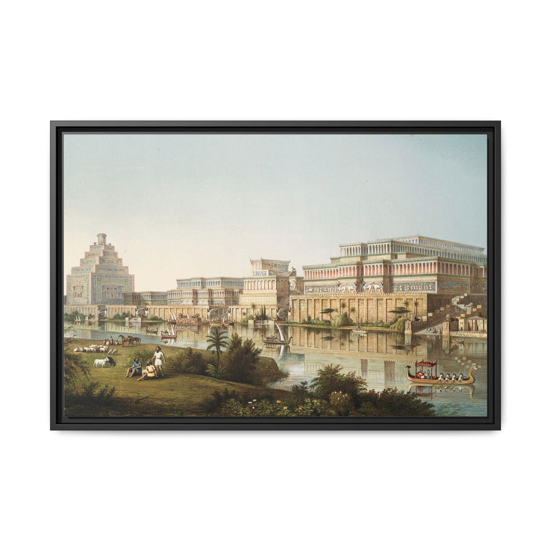 Assyrian Palaces of Nineveh (1853) - Assyria Wall Art - Ancient ...