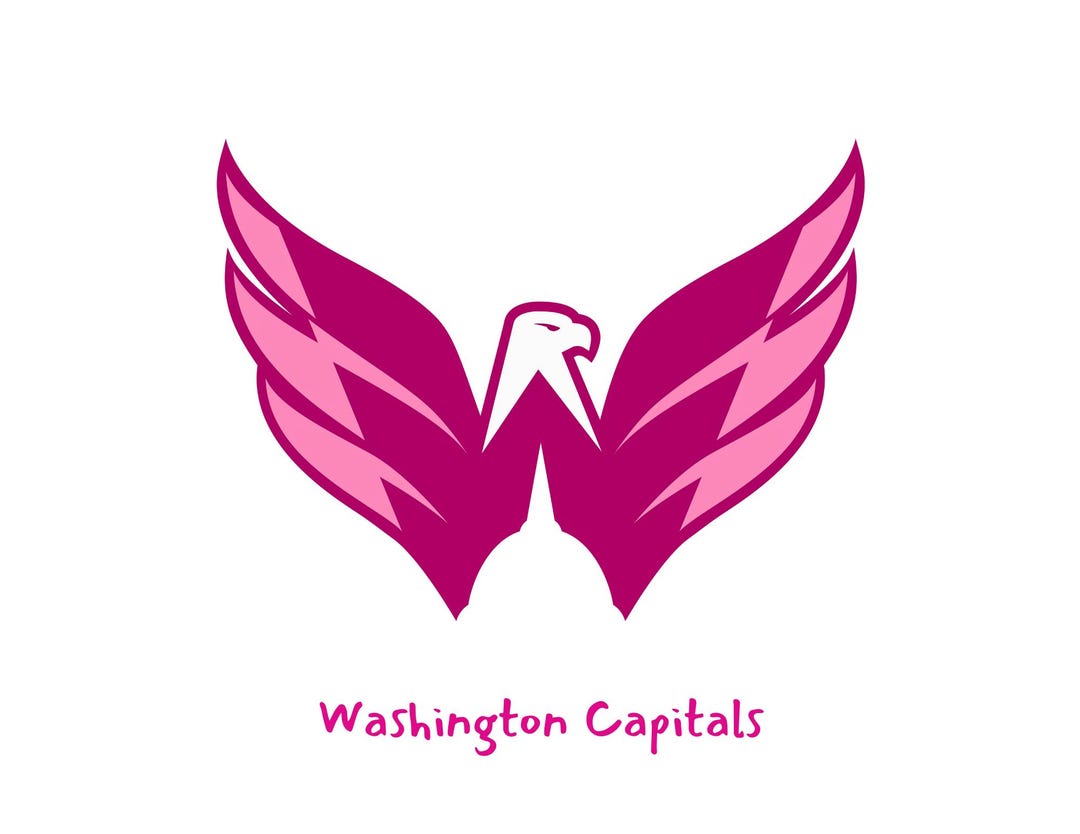 Pink Washington Capitals Logo Poster Digital Download - Etsy