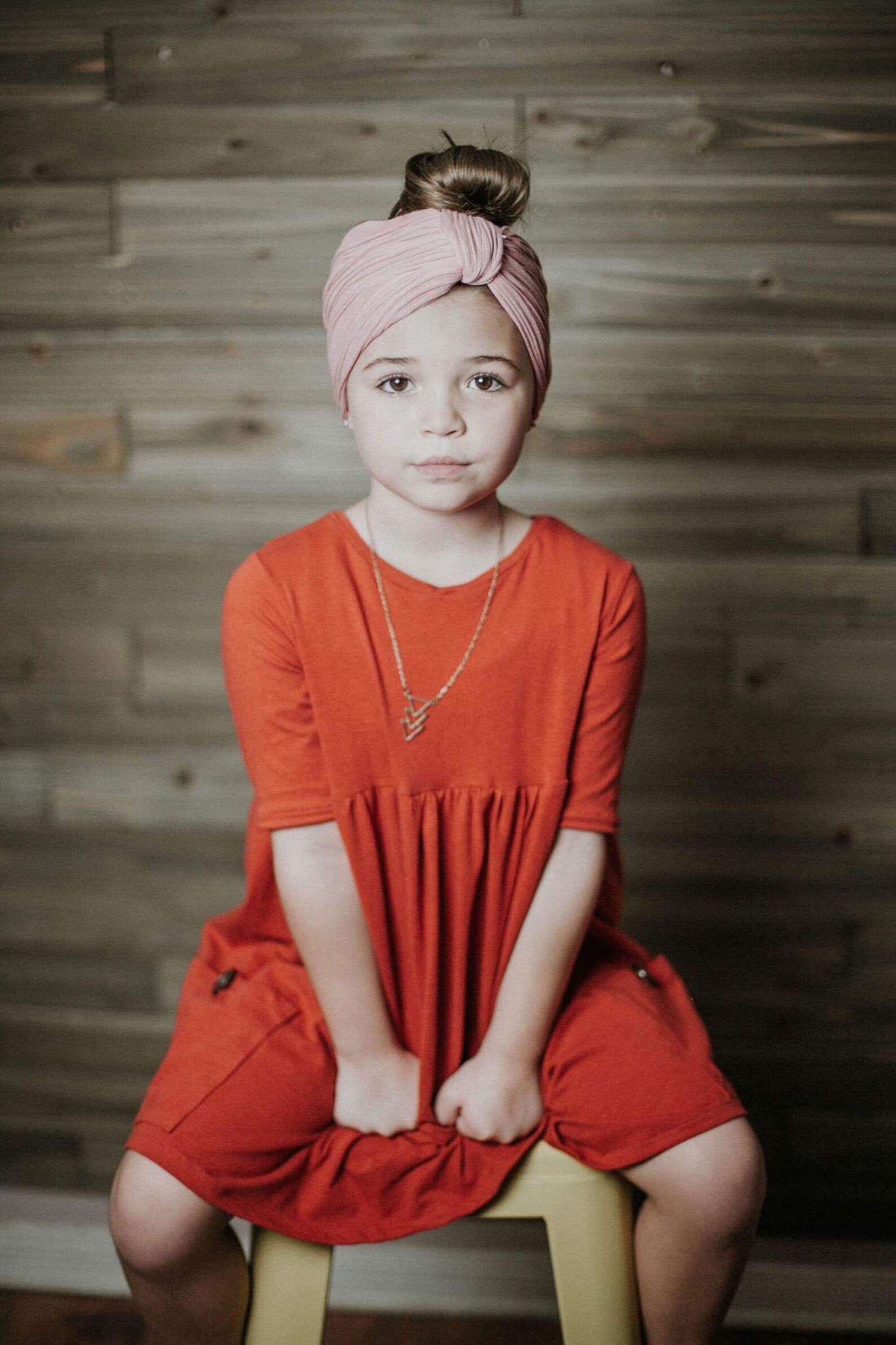 Girls Pocket Knit Dress in Rust Available in Other Solid | Etsy