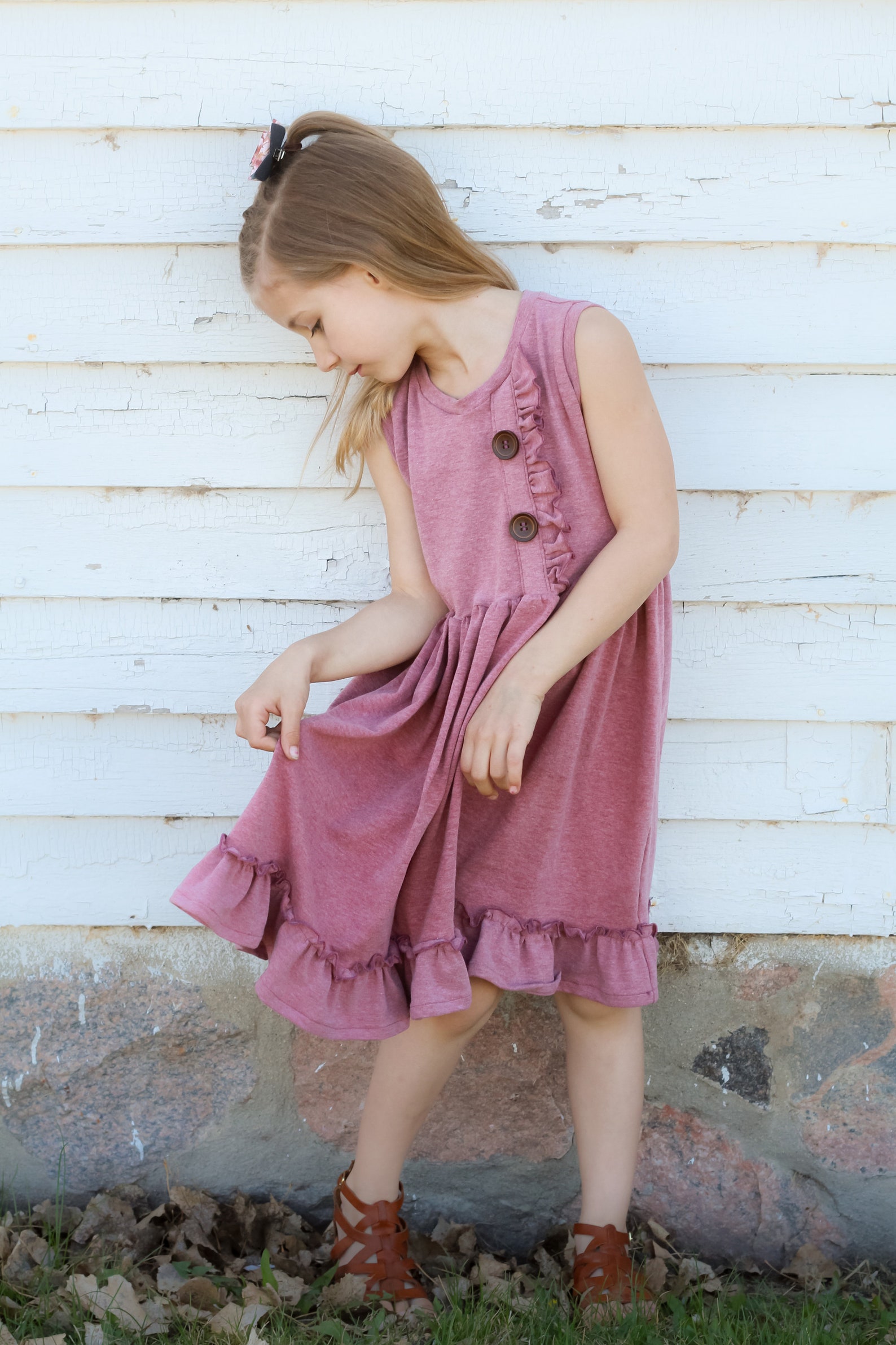 Girls Tank Style Knit Dress With Ruffled Bodice Detail. Custom - Etsy