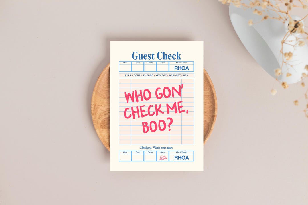 Sheree Whitfield "who Gon Check Me Boo" Greeting Card | RHOA (digital ...