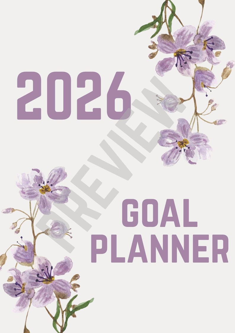 2026 Goal Planner Printable | Simple Yearly Target Setting Worksheet ...