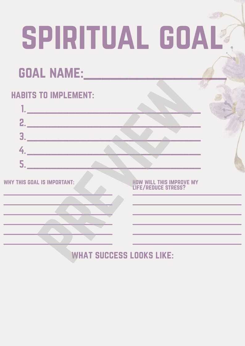 2026 Goal Planner Printable | Simple Yearly Target Setting Worksheet ...