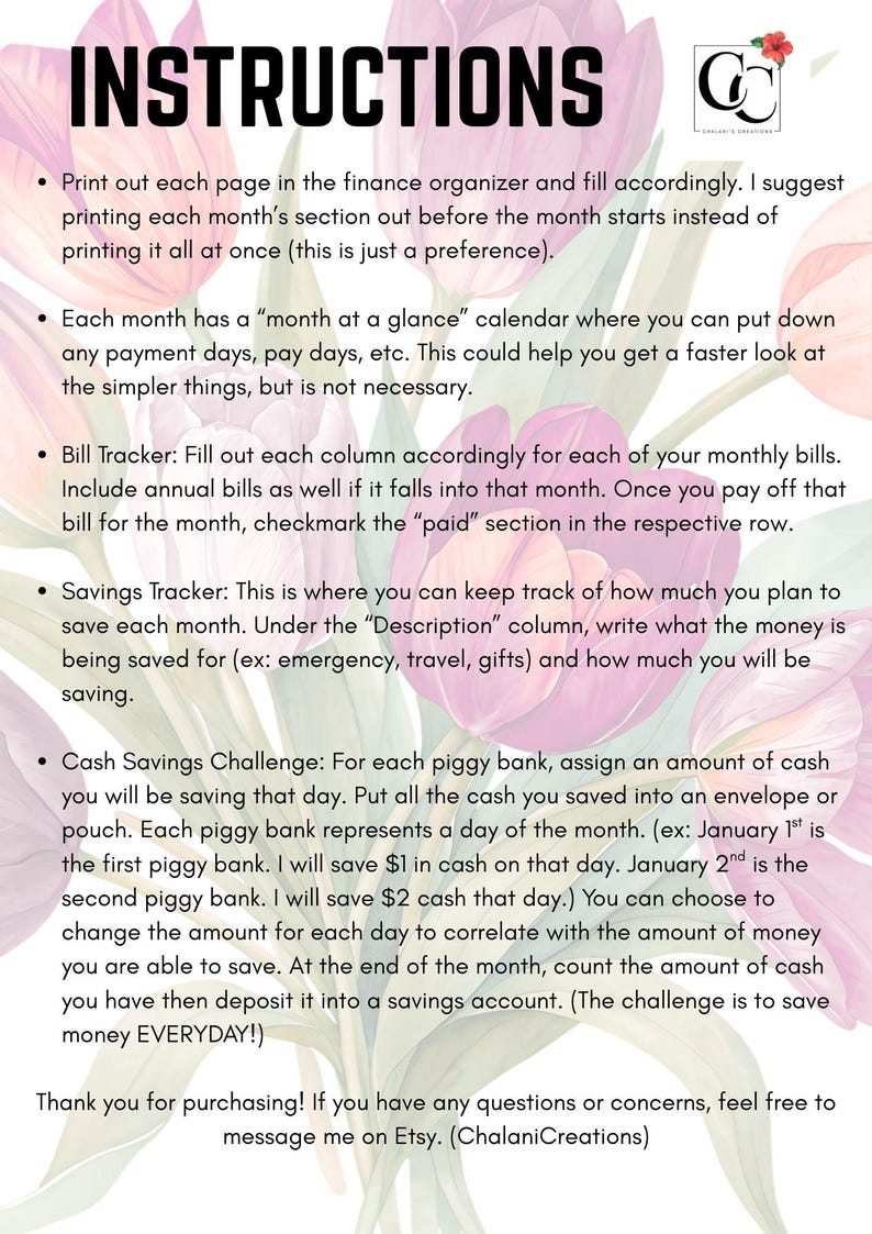 2026 Simple Personal Finance Printable Guide | Budget Planner, Savings ...