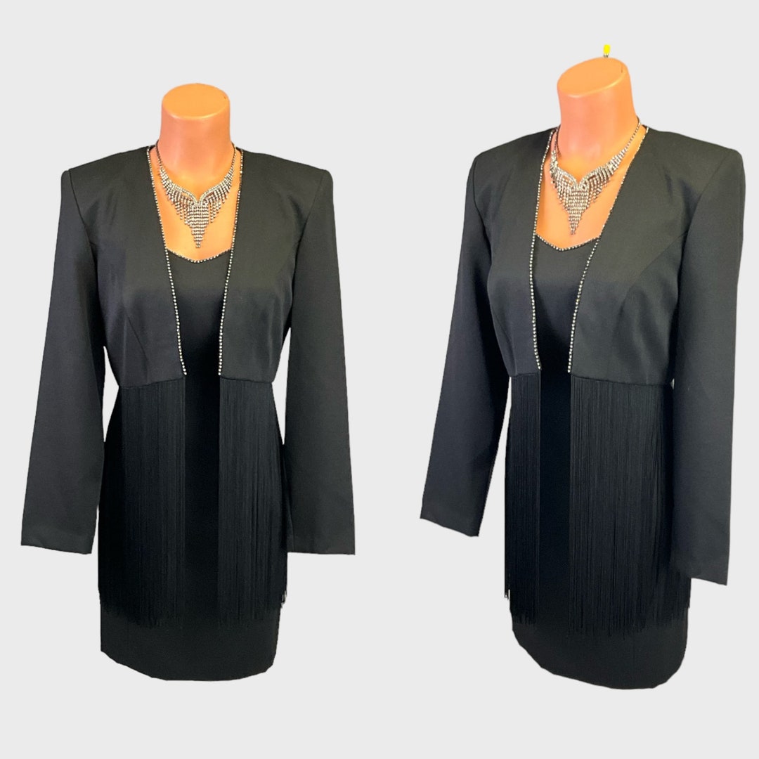 Beautiful Vintage 80s Lori Max II New York 2 Pc Rhinestone Cocktail ...
