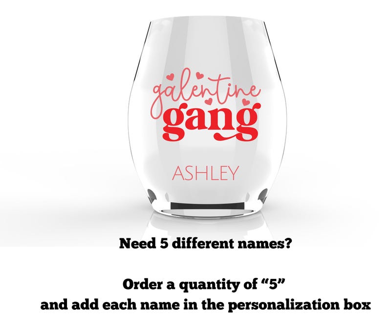 Personalized Galentine Gang Decal | Custom Name Stickers | Custom ...