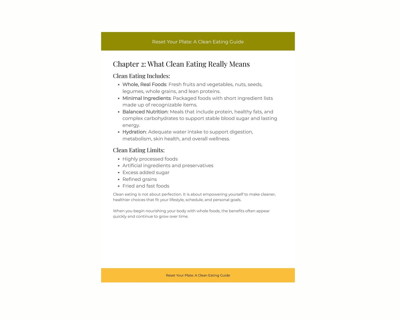 Reset Your Plate: A Clean Eating Guide | Healthy Meal Planner for Busy ...
