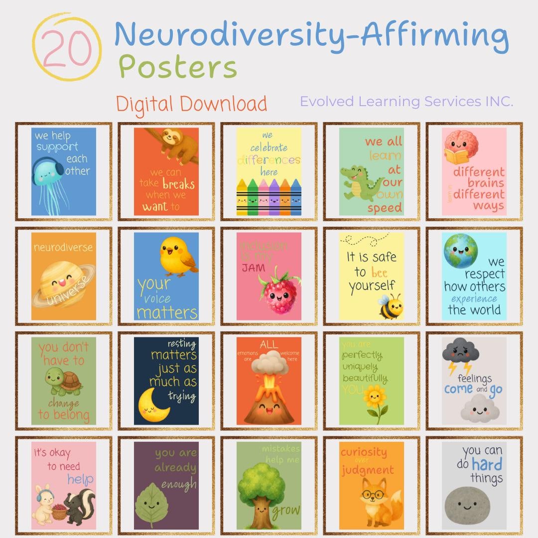 Neurodiversity Affirming Posters - Etsy Australia