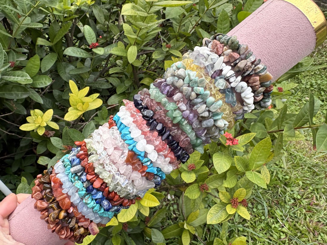 Buy Handcrafted Crystal Chip Bracelet With Natural Gemstones for ...
