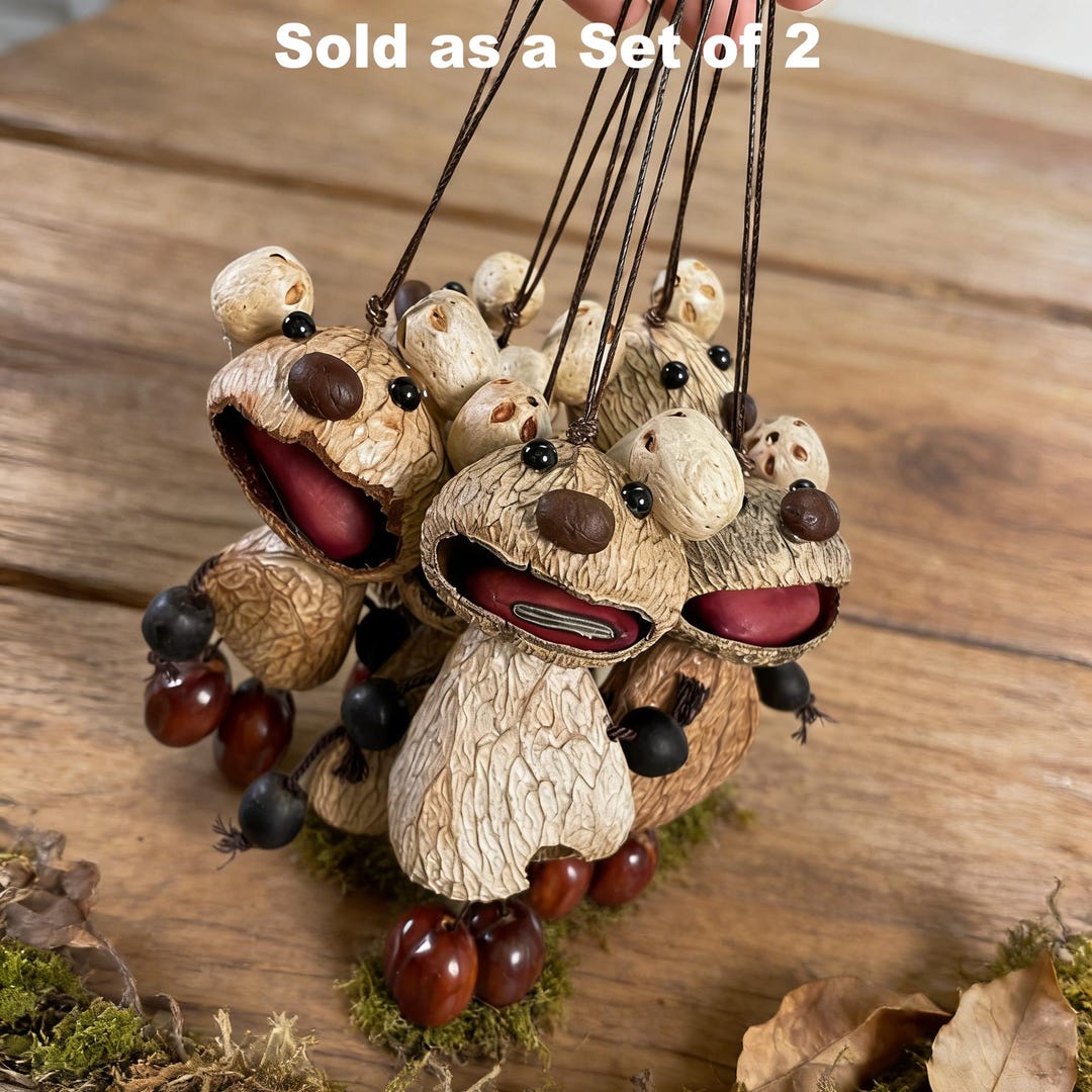 Natural Nut Shell Rattle Charm | Healing Sound Therapy Bag Hanging ...