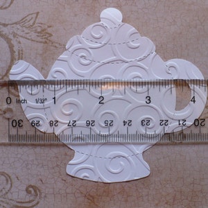 10 Embossed Teapots Die Cut Pieces Made From Sizzix Die Cut - Etsy