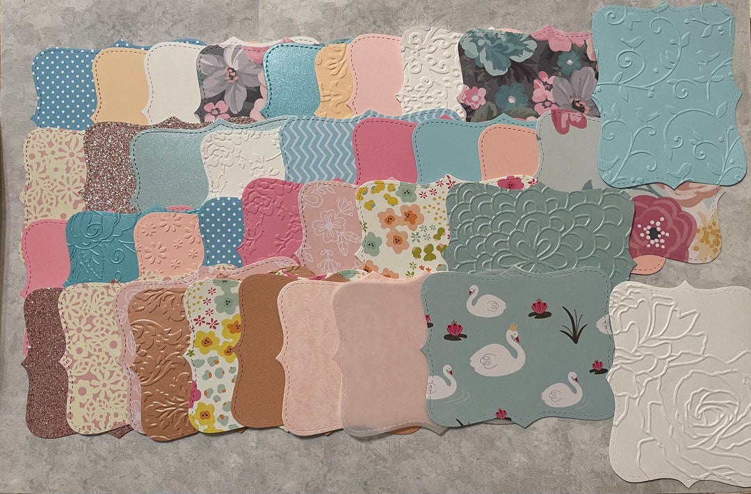 Bracket Note Shapes Die Cut Pieces From Assorted Colors Prints ...