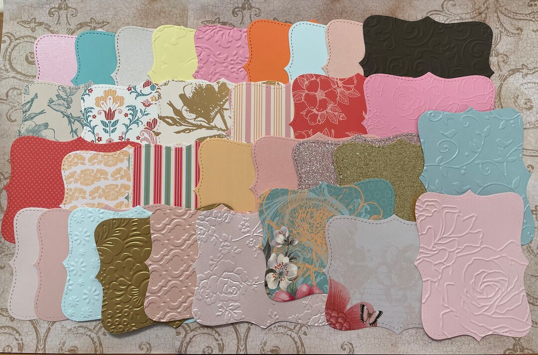 Premade Top Note Shapes From Stampin up Die Cut Shapes Cardstock for ...