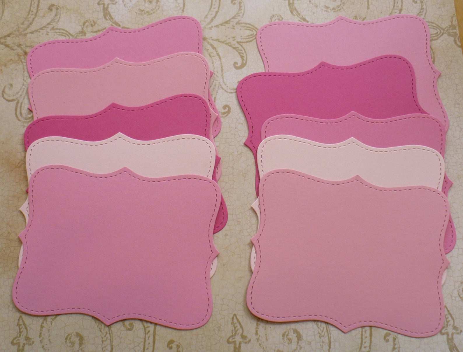 Cardstock Note Shapes Labels Pink Colors for Advice Cards Diy Wedding ...