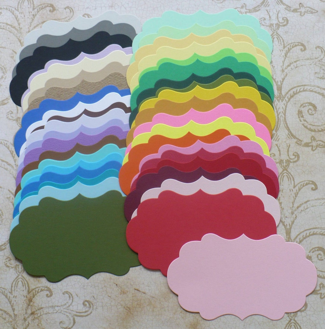 50 Pc Die Cut Pieces Shapes Made From Rainbow Color Cardstock Paper for ...