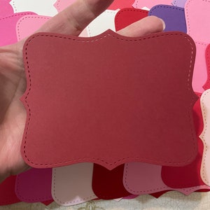 Valentines Premade Top Note Shapes From Stampin up Die Cut Shapes ...
