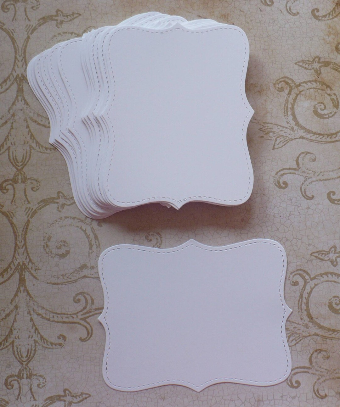 100 Notes Die Cut Shape Pieces White Cardstock for Wedding Well Wishes ...