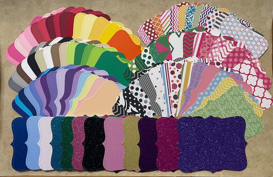 85 Note Shapes Bracket Die Cut Shapes Made From Assorted Colors of ...