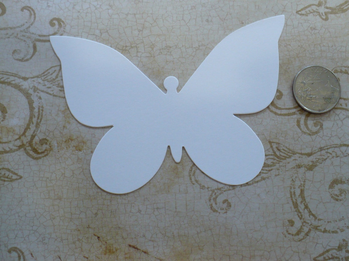 25 Butterfly Butterflies Die Cut Shapes Made From White - Etsy