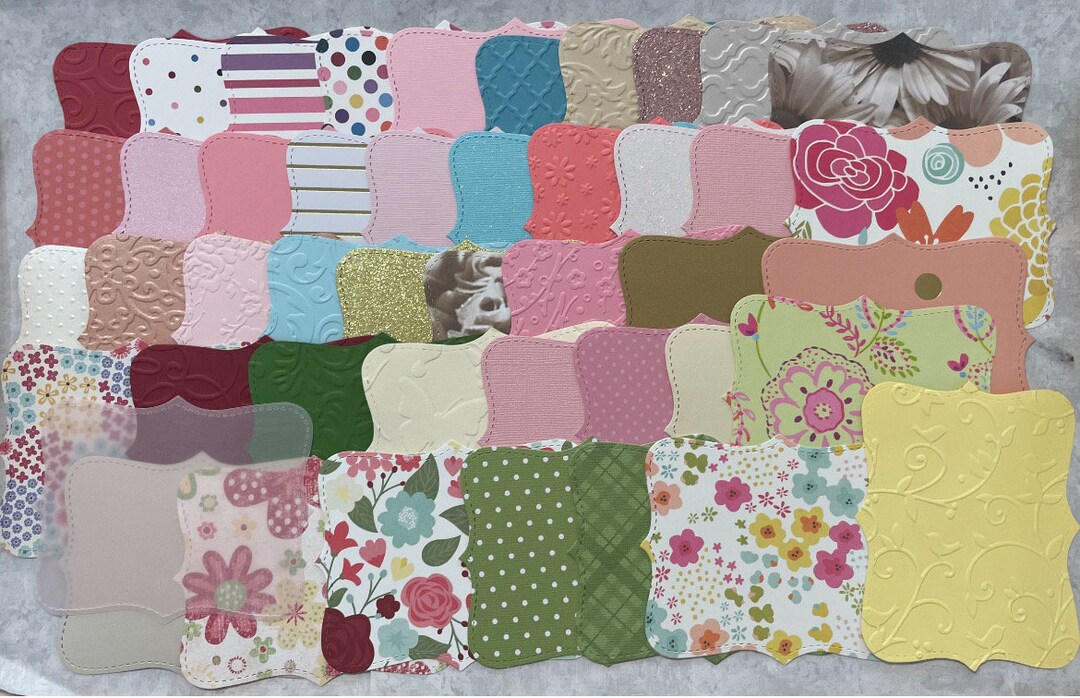 Premade Bracket Note Shapes Spring Assorted Cardstock Pieces for DIY ...