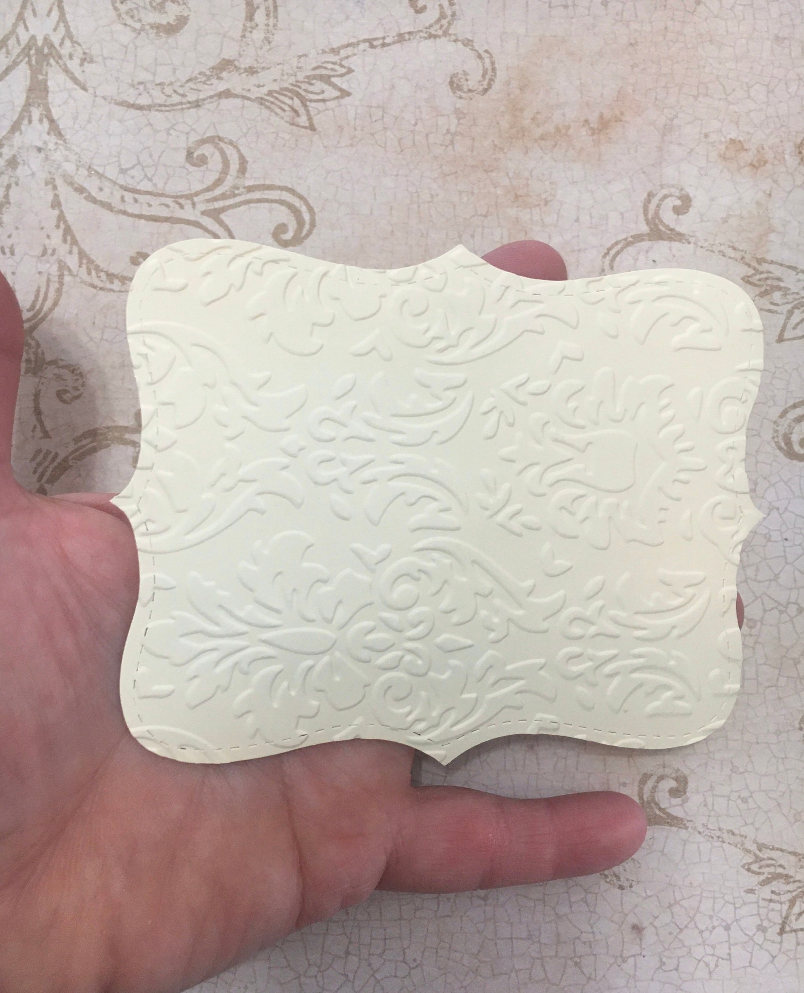 50 Embossed Top Note Shapes From Stampin up Die Cut Pieces | Etsy