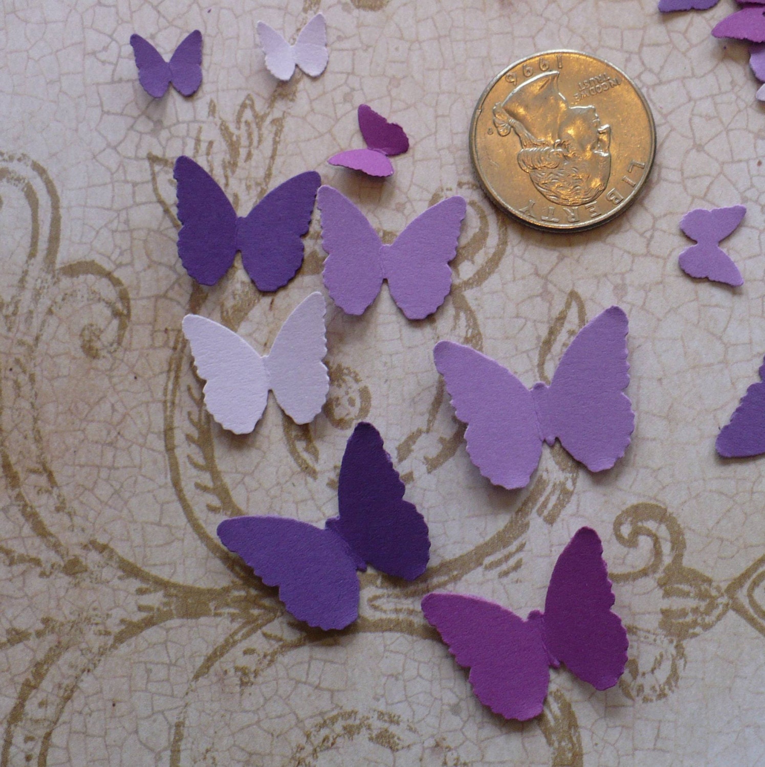 Tiny Small Butterfly Cut Out Punched Shapes Made From Purple - Etsy