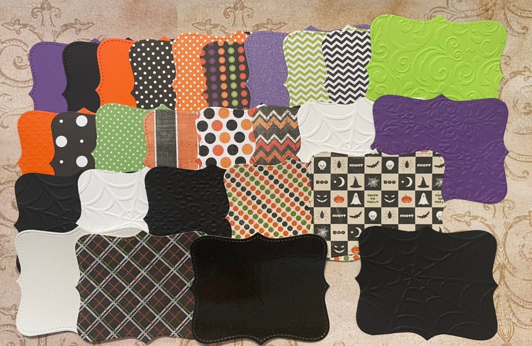 Cardstock Paper Bracket Note Shapes Halloween Memory Prints Assorted ...