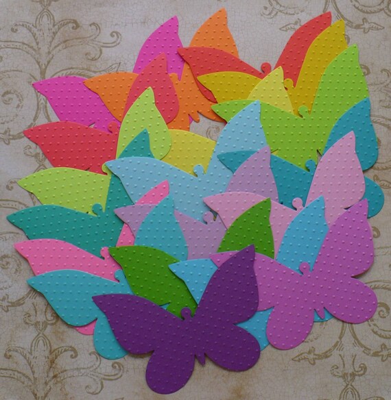 Embossed Butterfly Butterflies Sizzix Die Cuts Bright Colors - Etsy
