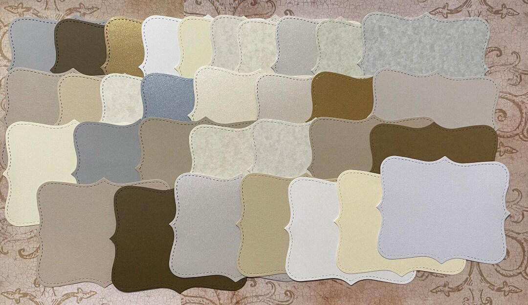 Bracket Note Shapes From Neutral Colors Cardstock Paper Die Cut Shapes ...