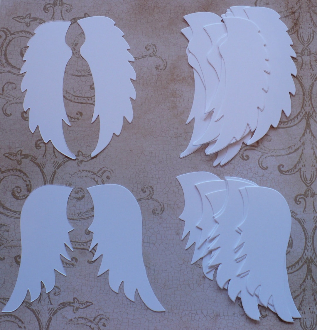Alas de ángel Formas de alas de cartulina Troqueles de papel para hacer ...