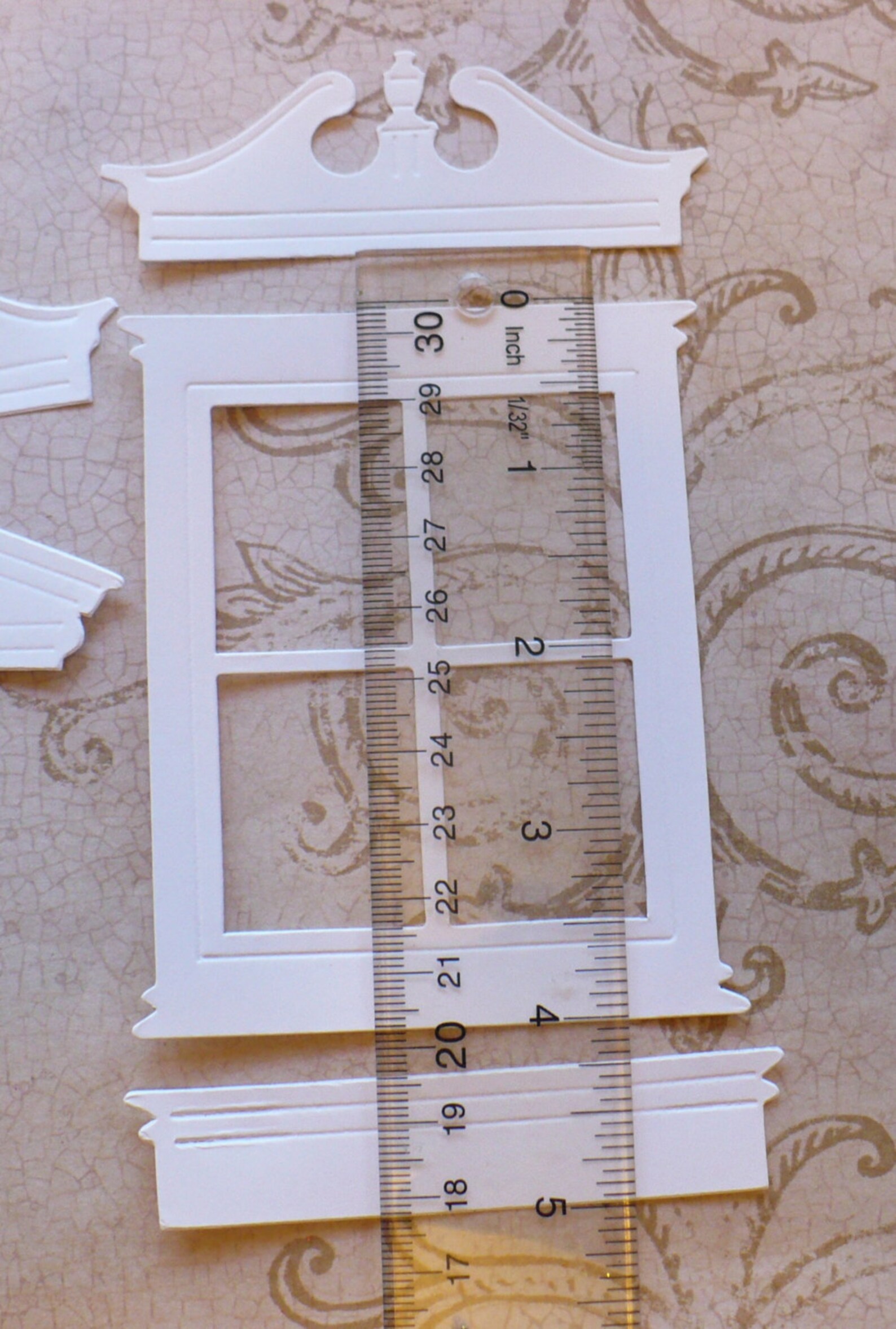 6 White Sizzix Tim Holtz 4 Pane Window Frame Plus Pediment | Etsy