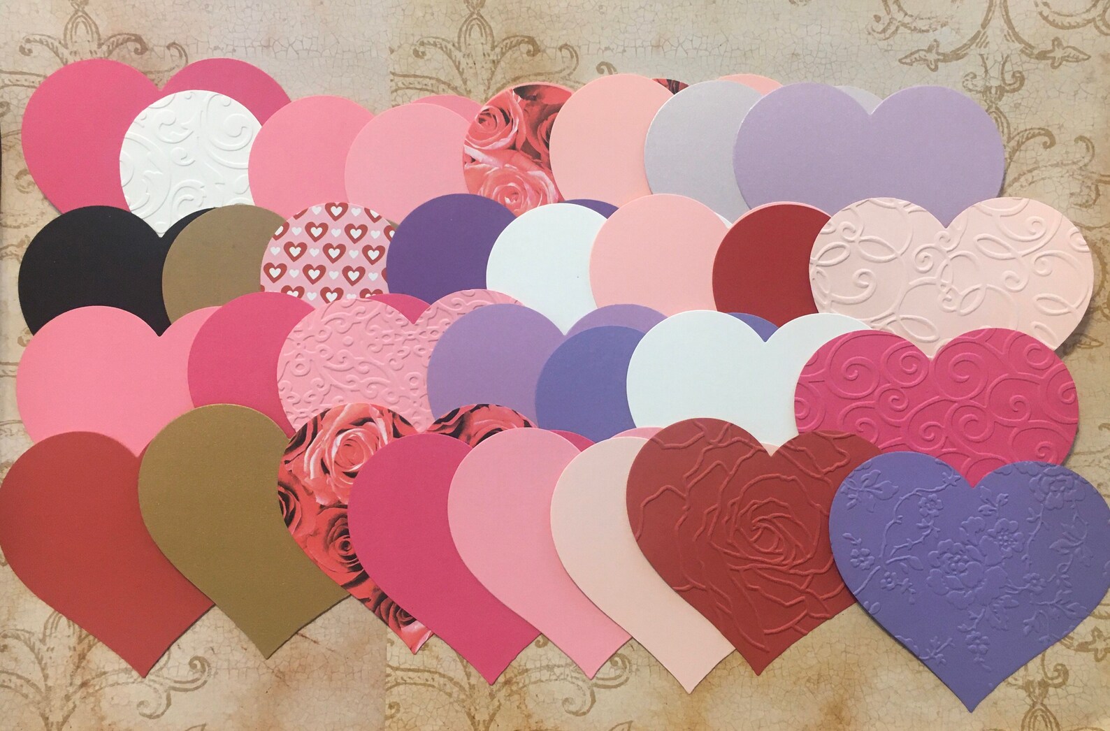 Heart Shape Die Cuts Made from Cardstock Paper for Valentines | Etsy