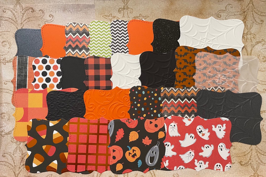 Die Cuts Cardstock Note Shapes Halloween Memory Prints for Crafts ...